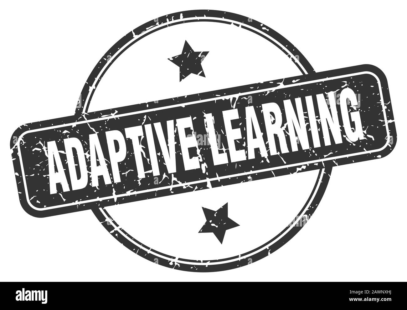 adaptive learning stamp. adaptive learning round vintage grunge sign ...