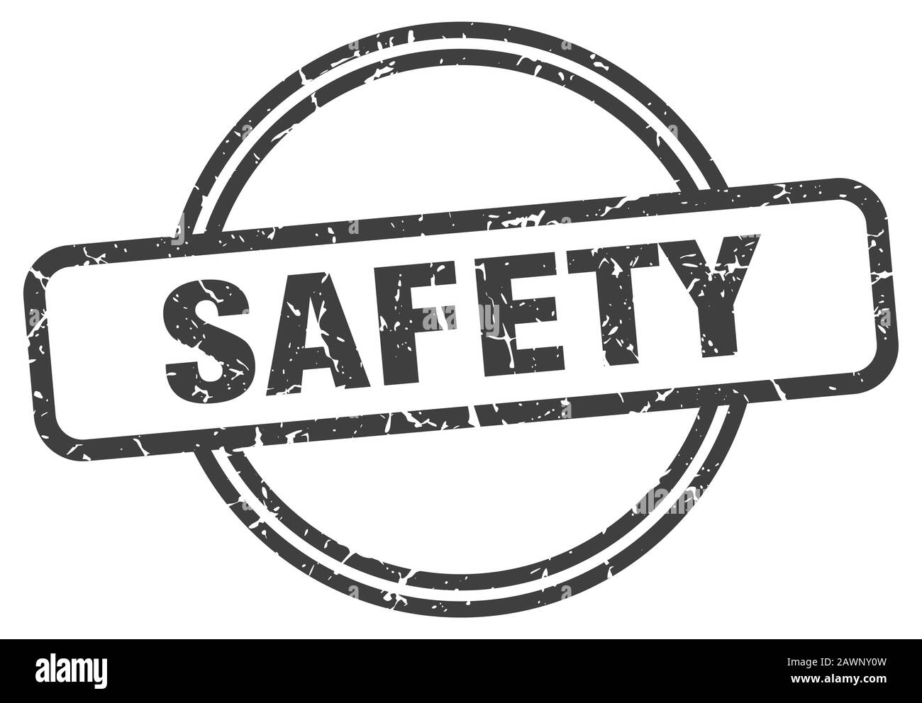 safety stamp. safety round vintage grunge sign. safety Stock Vector ...