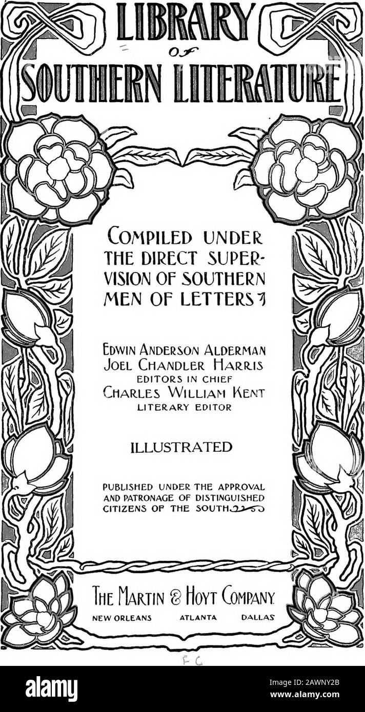 Library of southern literature; . 73 Stock Photo - Alamy