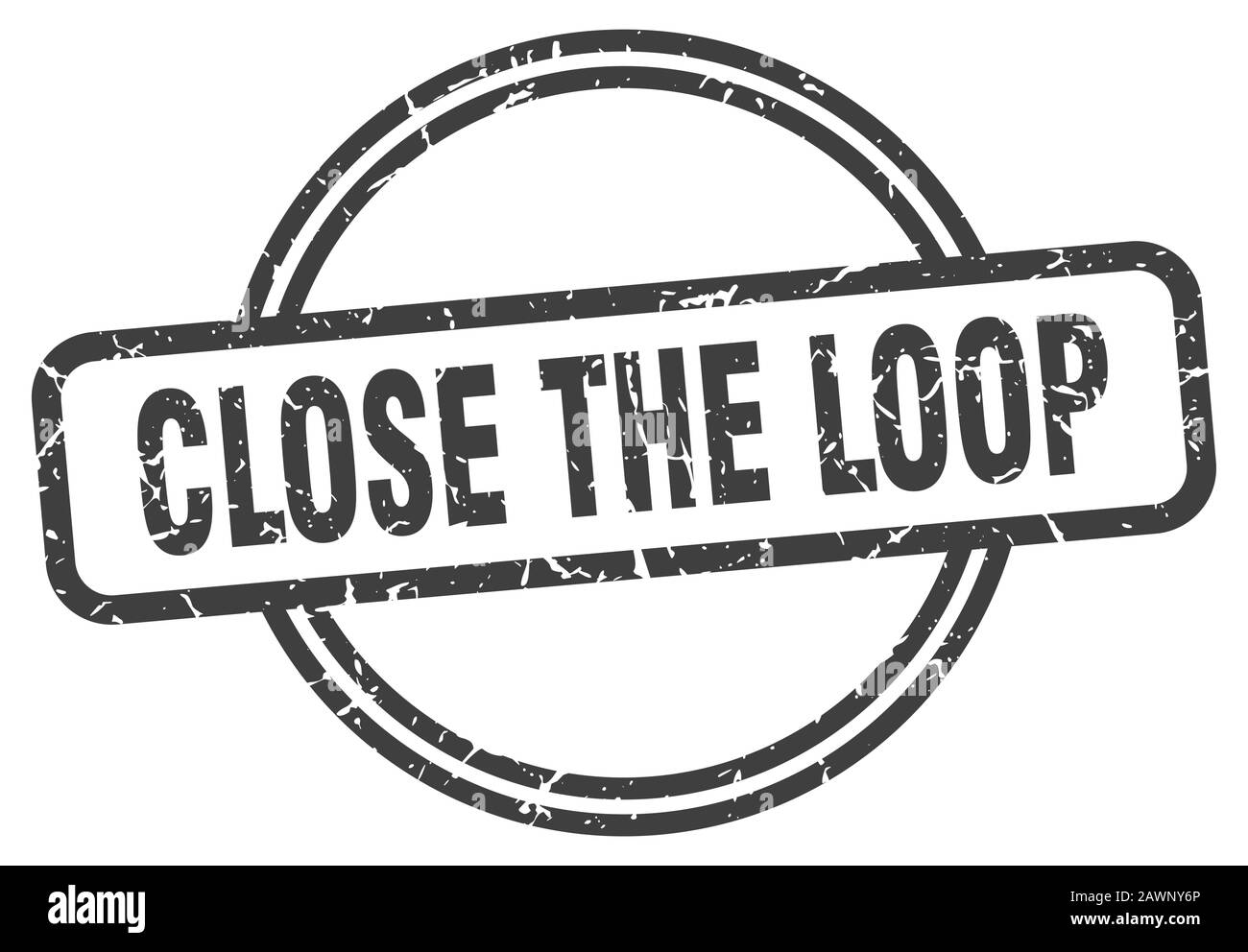 close the loop stamp. close the loop round vintage grunge sign. close ...