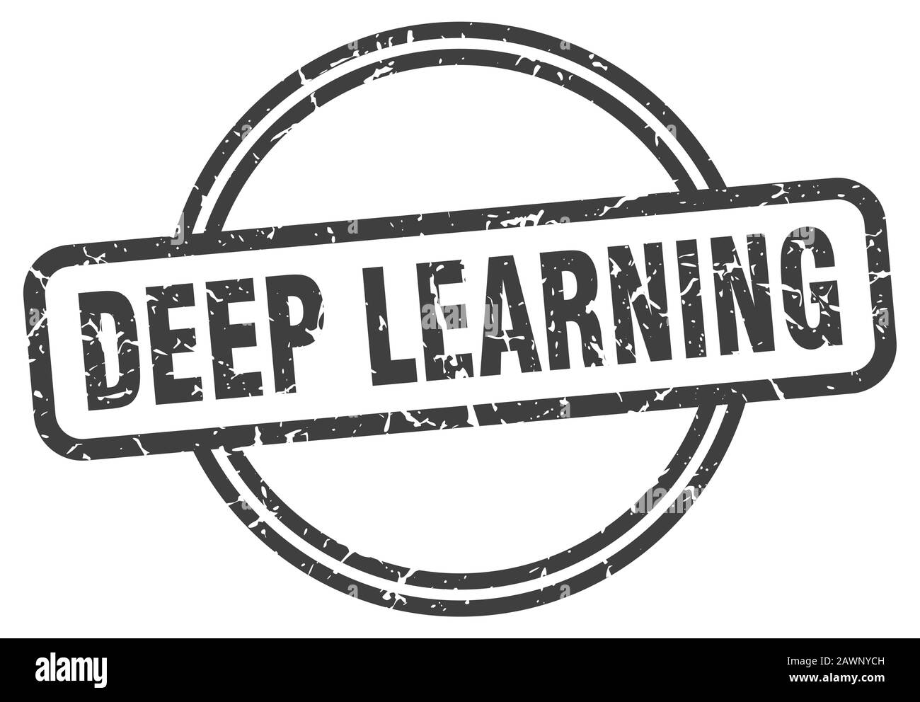 deep learning stamp. deep learning round vintage grunge sign. deep ...
