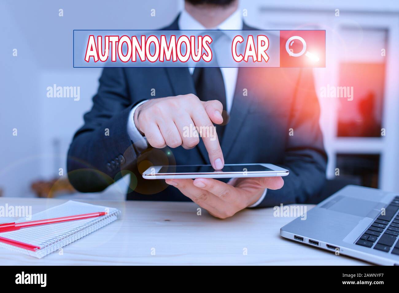 Handwriting Text Autonomous Car Conceptual Photo Vehicle That Can Guide Itself Without Human