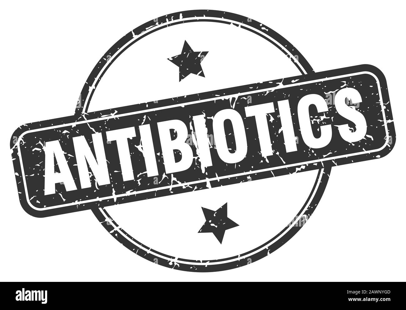 antibiotics stamp. antibiotics round vintage grunge sign. antibiotics ...