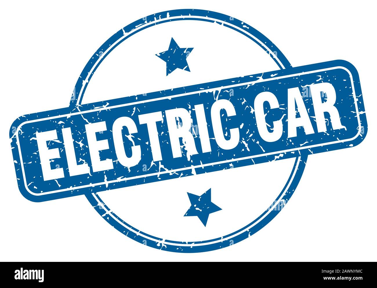 electric car stamp. electric car round vintage grunge sign. electric ...