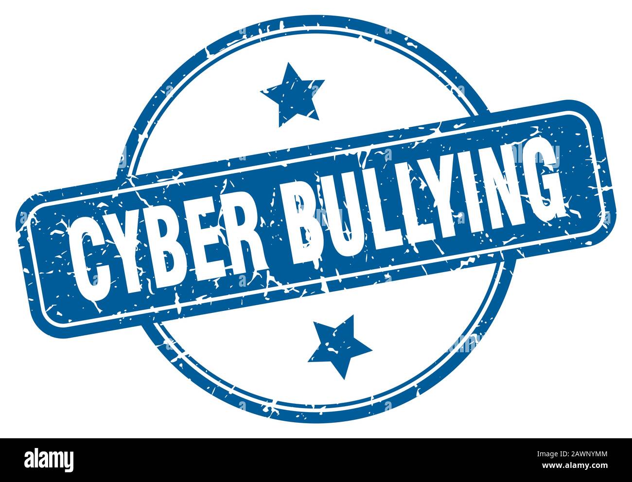 cyber bullying stamp. cyber bullying round vintage grunge sign. cyber ...