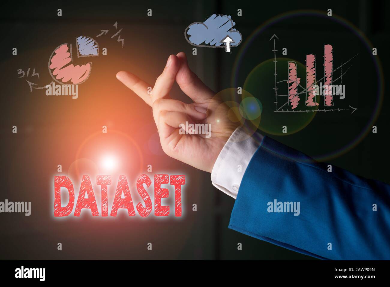 Handwriting text Dataset. Conceptual photo collection of numbers or ...