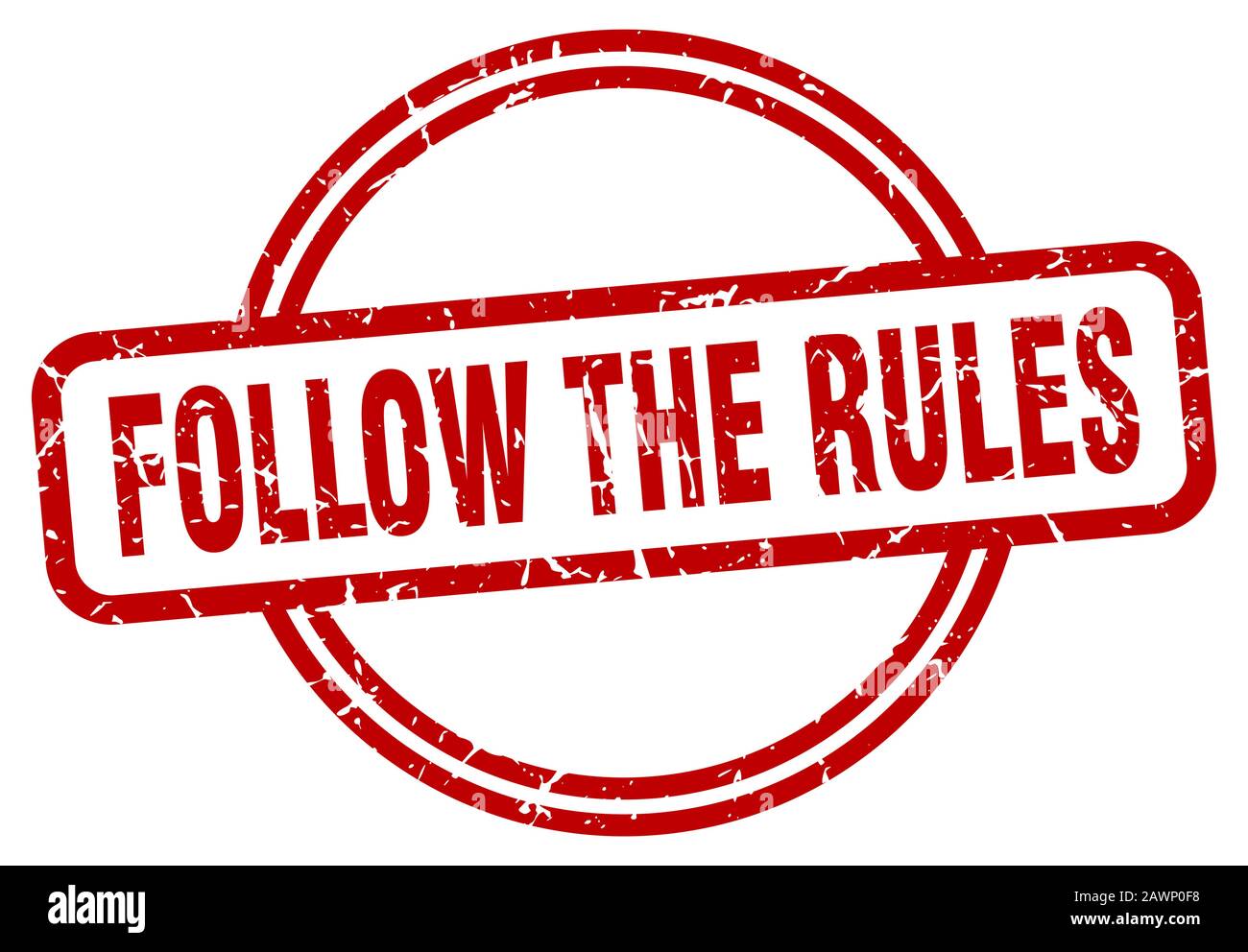 follow the rules stamp. follow the rules round vintage grunge sign ...