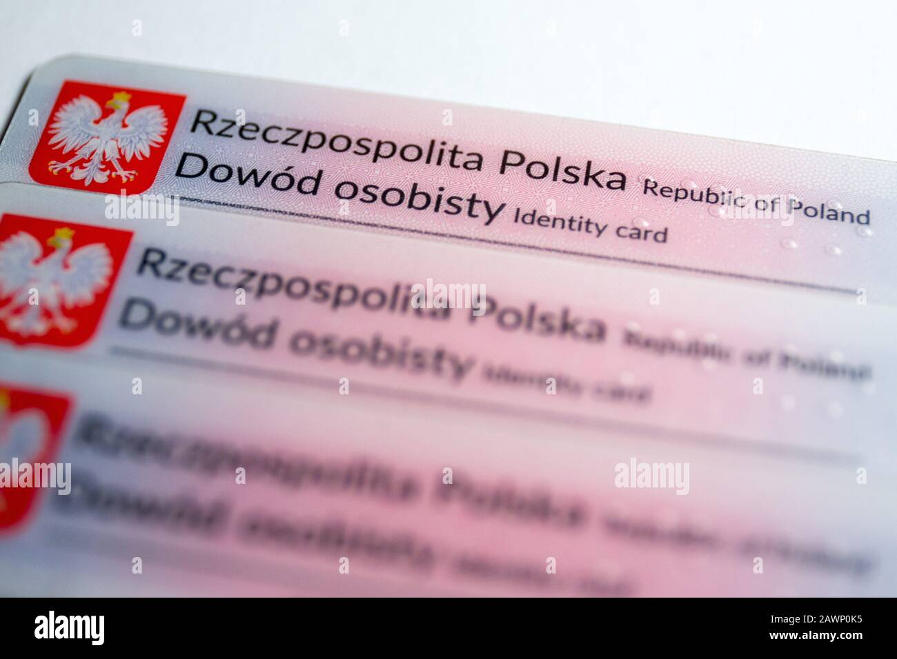 Poland. 25th Jan, 2020. In this photo illustration Polish ID cards are ...