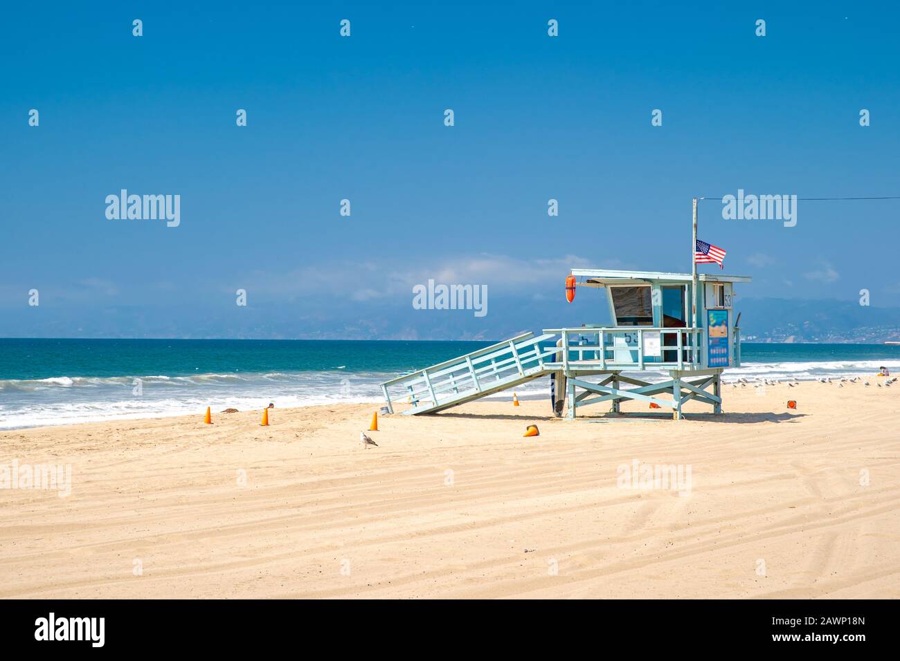 Lifeguard watches the beach hi-res stock photography and images - Alamy