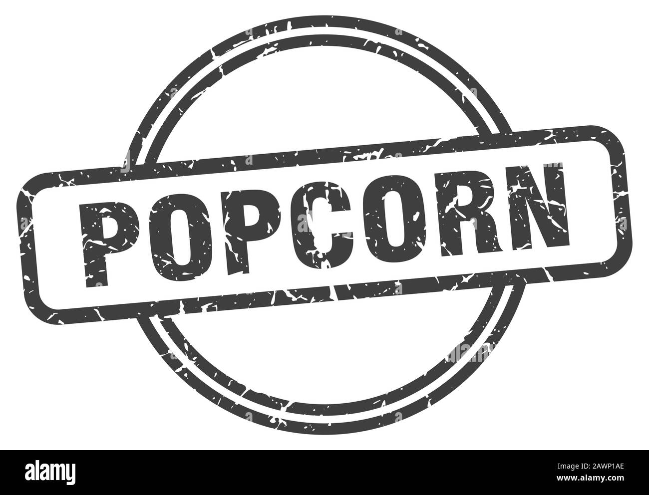 popcorn stamp. popcorn round vintage grunge sign. popcorn Stock Vector ...