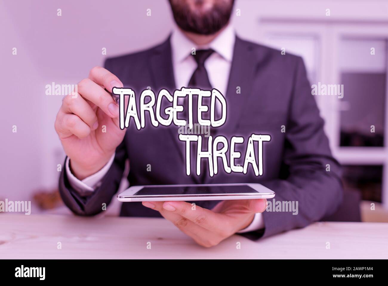 Writing note showing Targeted Threat. Business concept for class of ...