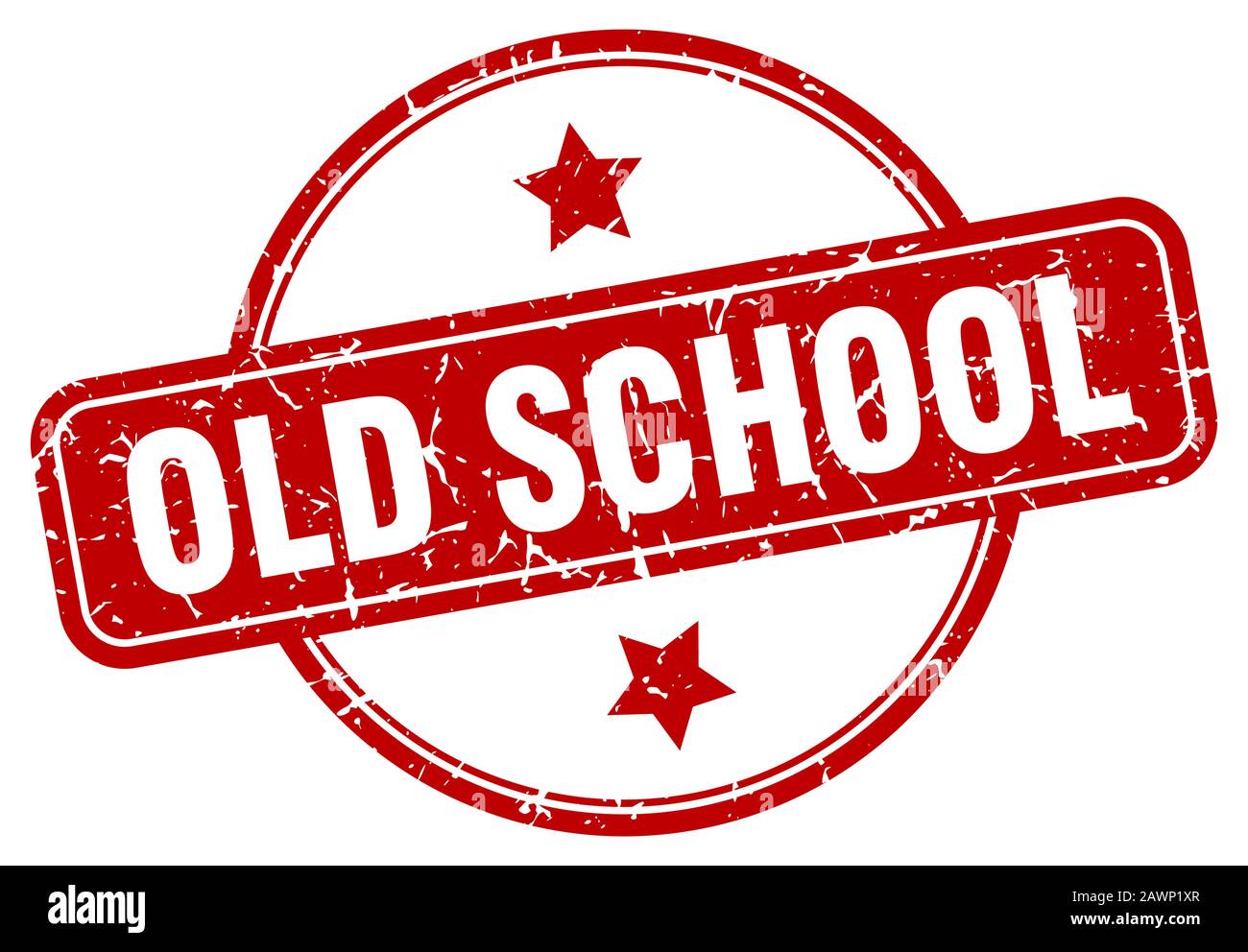 old school stamp. old school round vintage grunge sign. old school ...