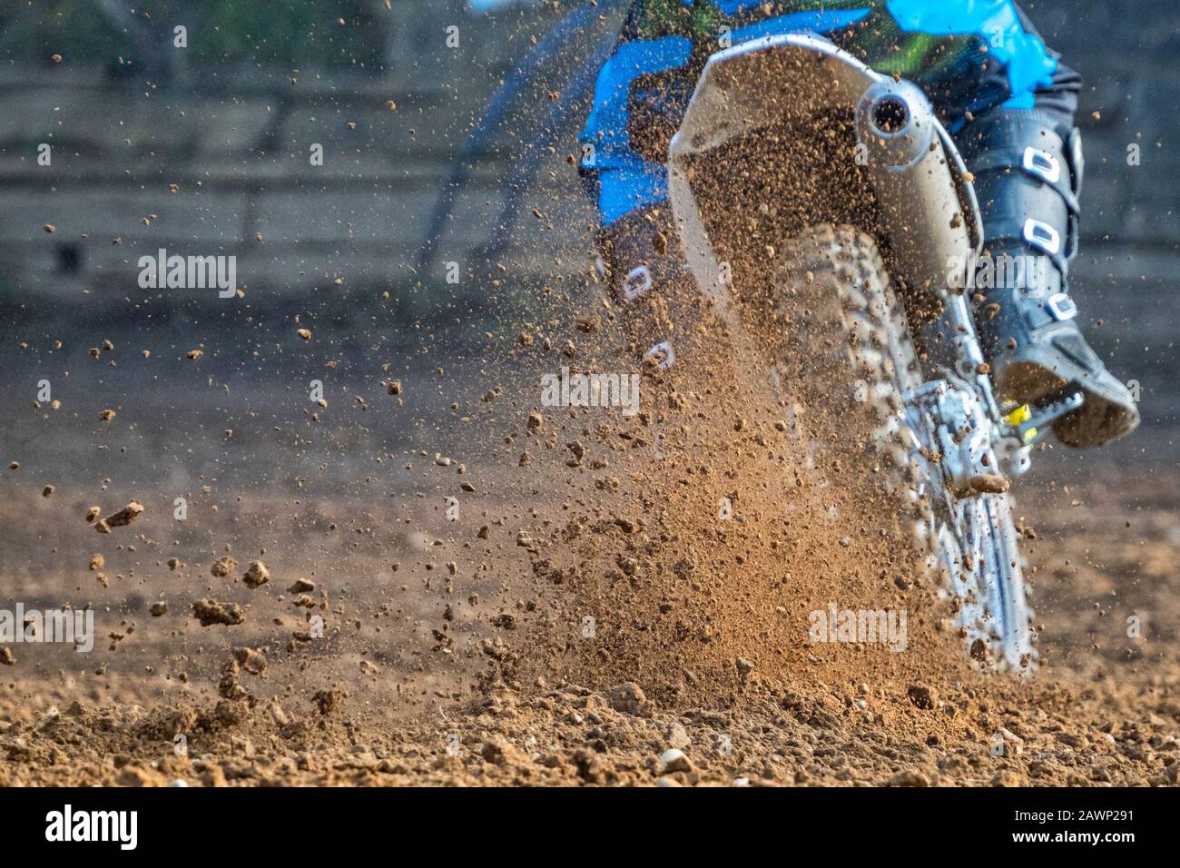 Motocross scene on a trail Stock Photo - Alamy