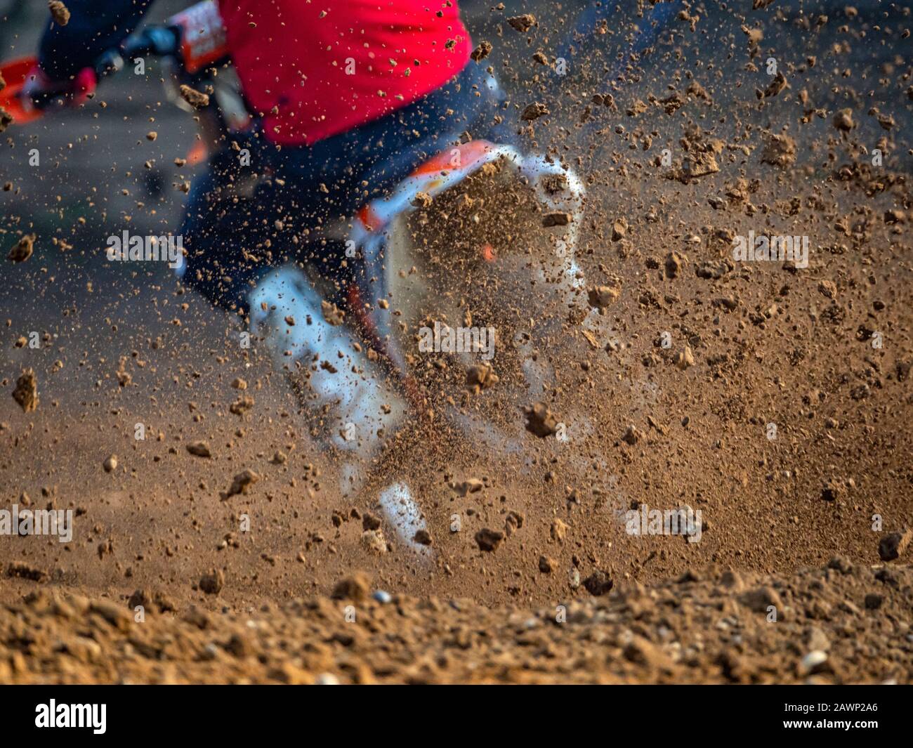 Motocross scene on a trail Stock Photo - Alamy