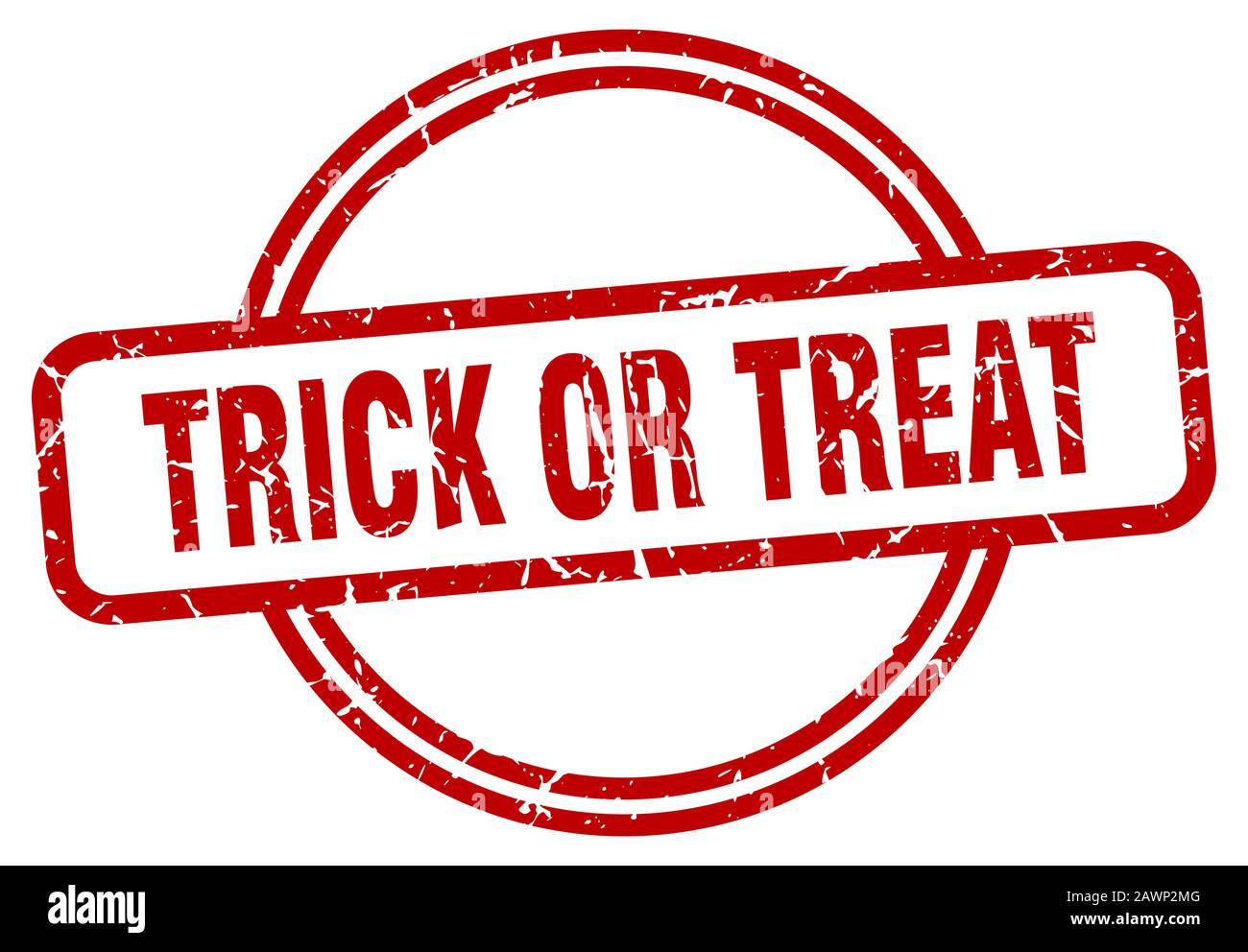 trick or treat stamp. trick or treat round vintage grunge sign. trick ...