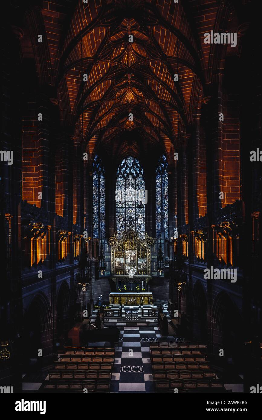 LIVERPOOL, ENGLAND, DECEMBER 27, 2018: The Lady Chapel in Liverpool ...