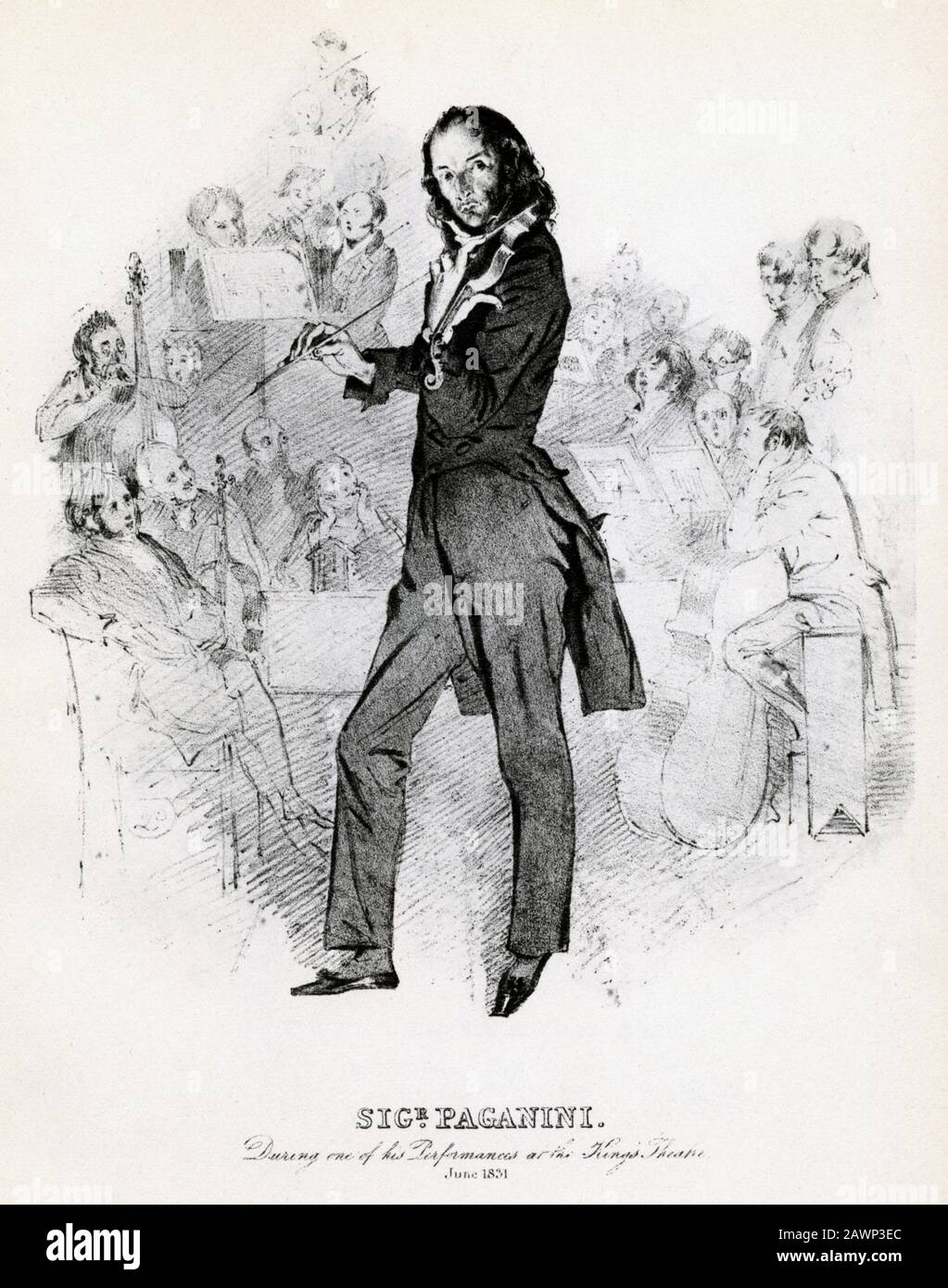 1831 , LONDON , GREAT BRITAIN : The celebrated italian virtuoso ...