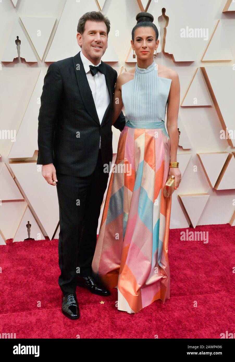 Los Angeles, United States. 09th Feb, 2020. Lawrence Sher (L) and guest ...