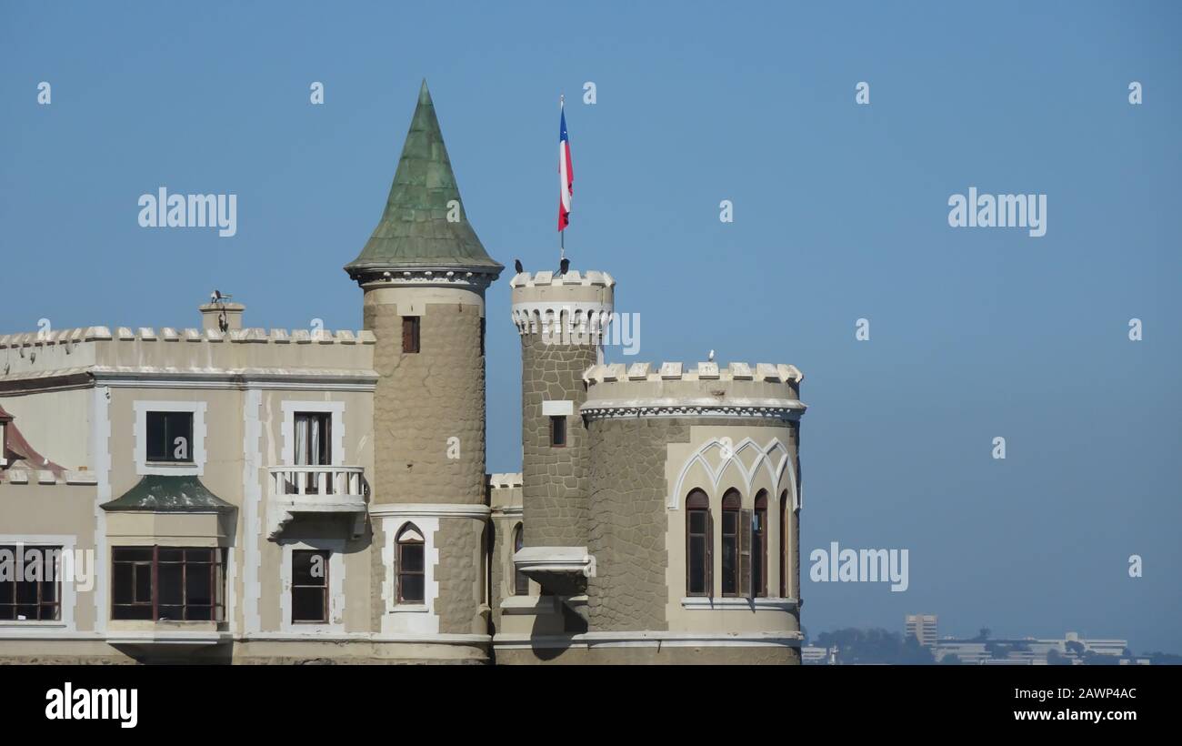 old medieval castle in Chile Stock Photo - Alamy