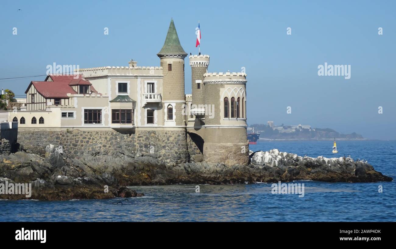 old medieval castle in Chile Stock Photo - Alamy