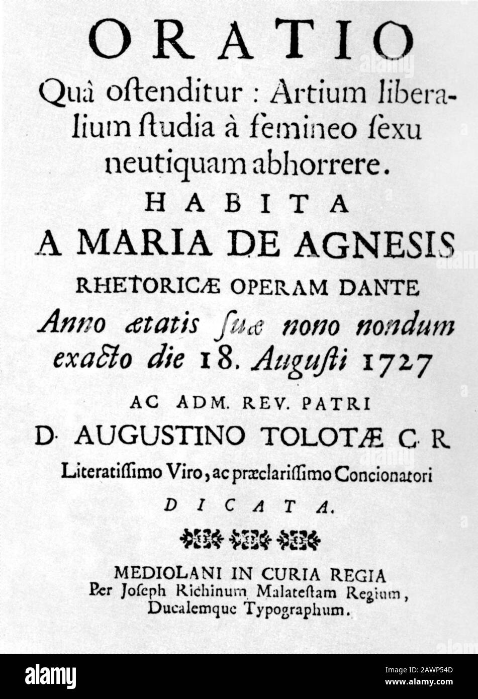 Maria gaetana agnesi hi-res stock photography and images - Alamy