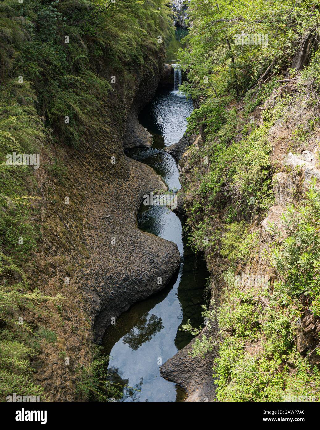 Radal National Park 7 cups in region of Maule Chile Stock Photo - Alamy