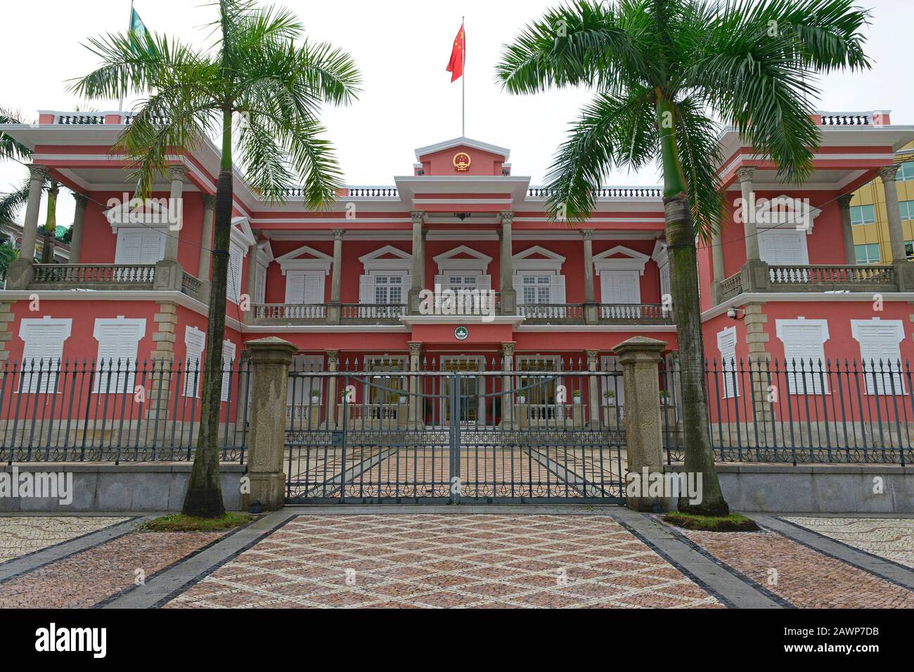 The ex-Governors residence, or Santa Sancha, in Macau, China, was built ...