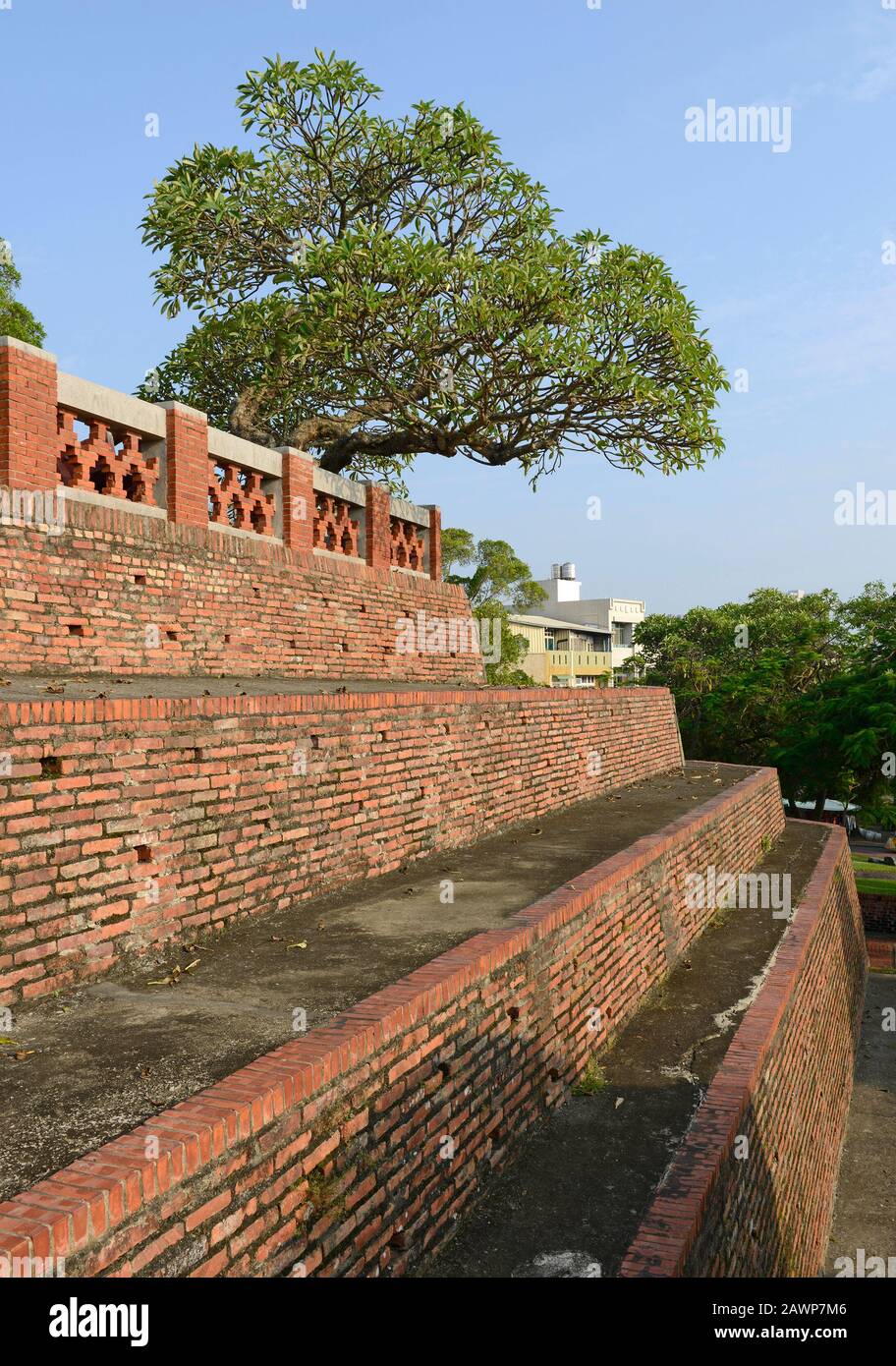 Ramparts at fort Zeelandia, or Anping fort, Tainan, Taiwan Stock Photo ...