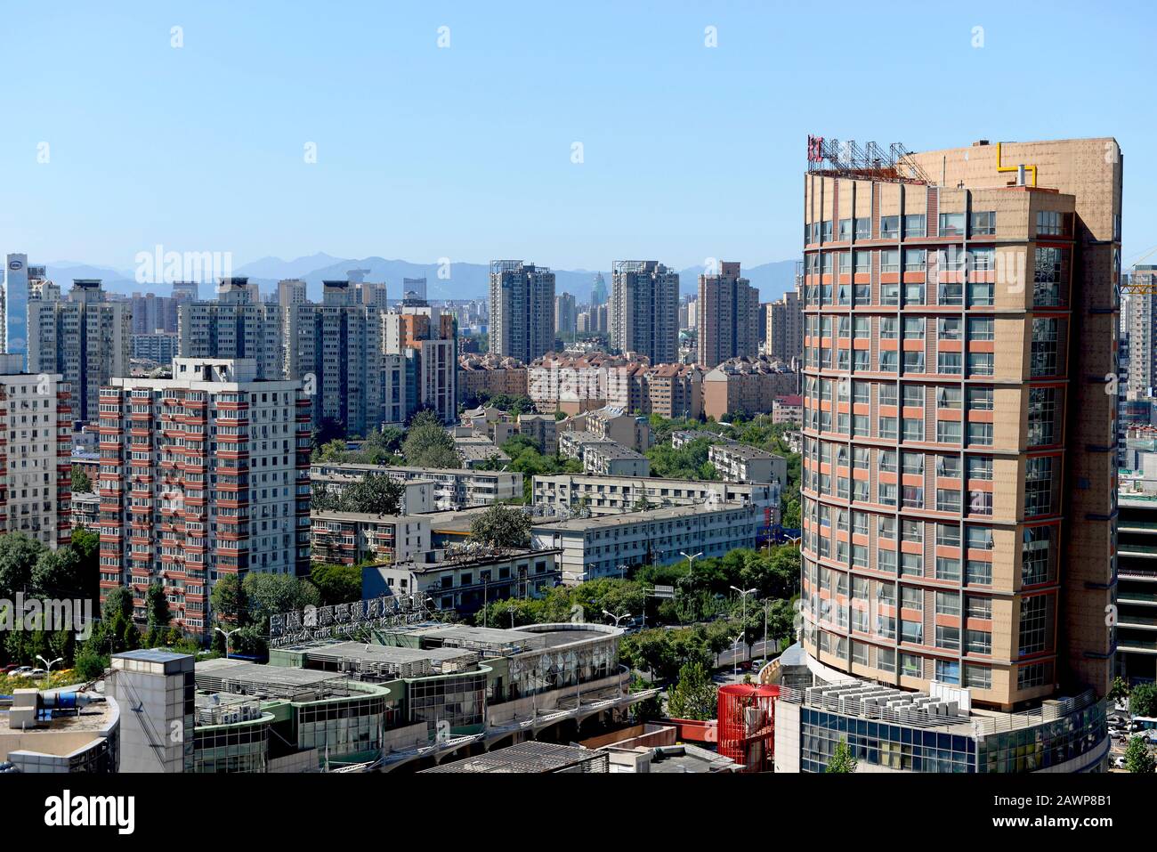View over Wangjing district, northeast Beijing, China Stock Photo - Alamy