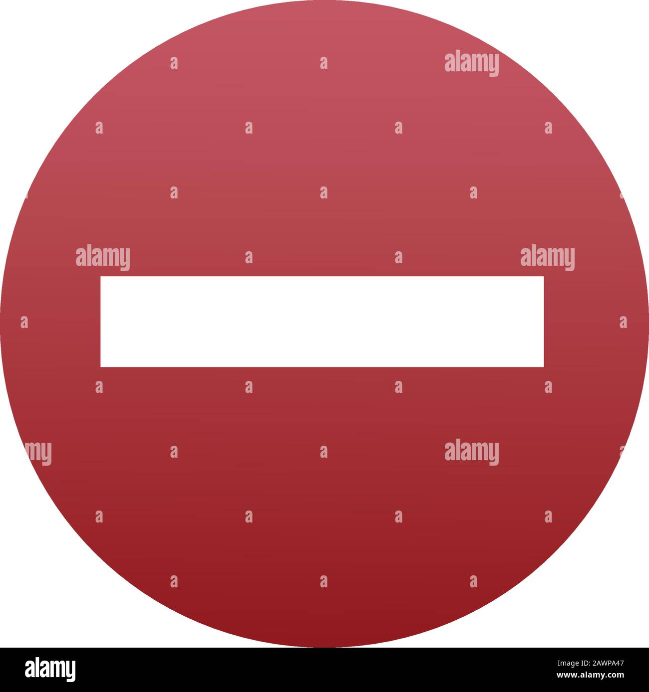 Do not enter blank red road sign. Stock Vector illustration isolated on ...