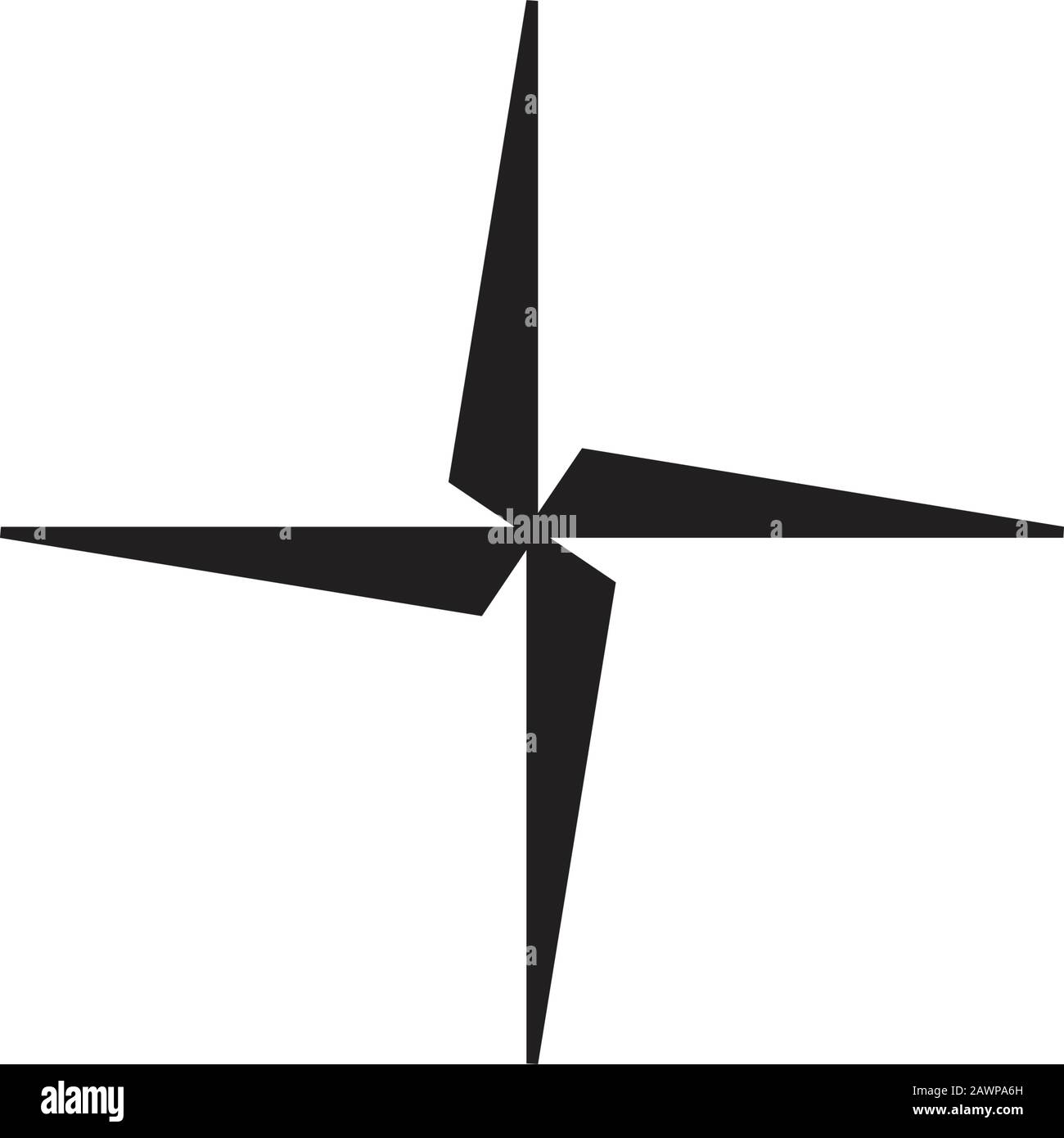 Simple black compass or star icon. Stock Vector illustration isolated ...