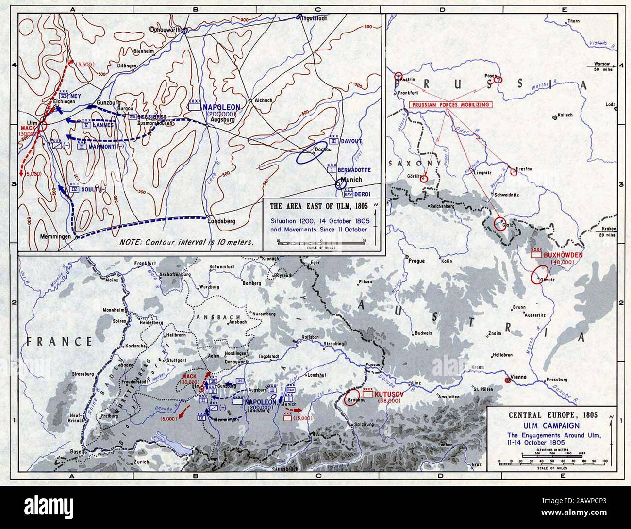 The Emperor NAPOLEONE I BONAPARTE ( 1769 - 1821 ) , map of Campain and ...
