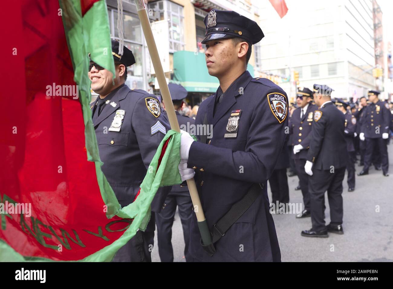 New York, New York, USA. 9th Feb, 2020. Officers from the New York City ...