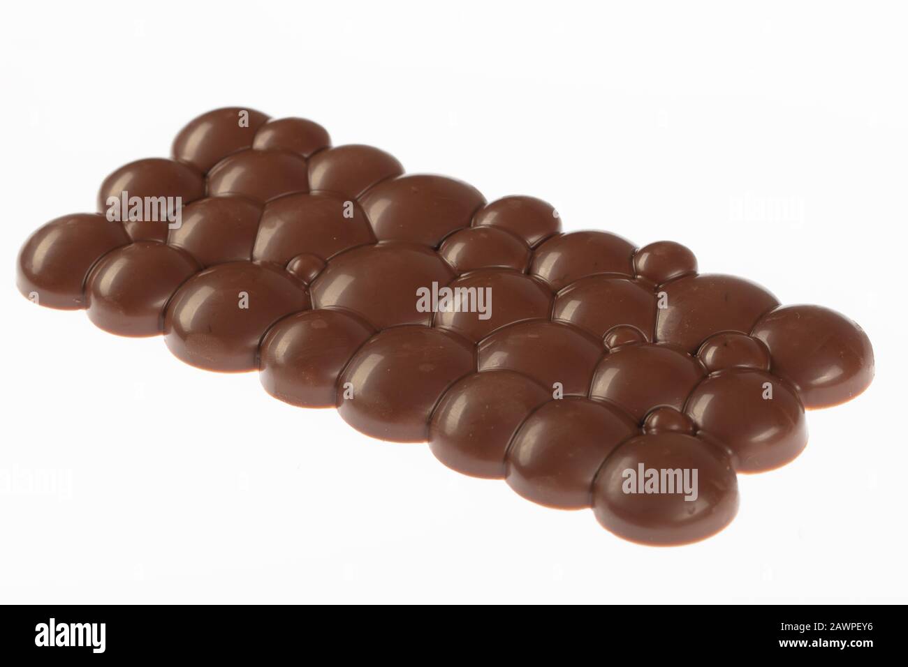 milk chocolate bar, chocolate popping (popcik) isolated on white ...