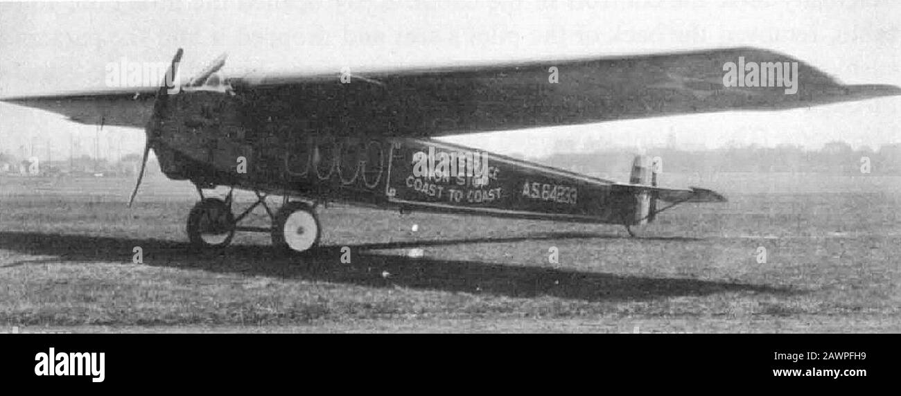 Fokker T-2 used on 1922 non-stop transcontinental flight Stock Photo - Alamy