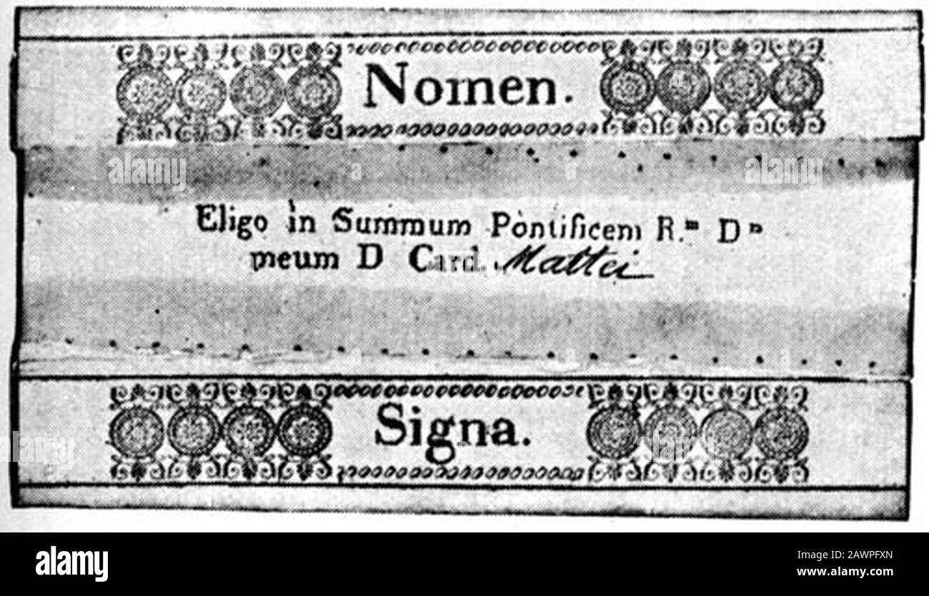 Folded conclave ballot Stock Photo - Alamy