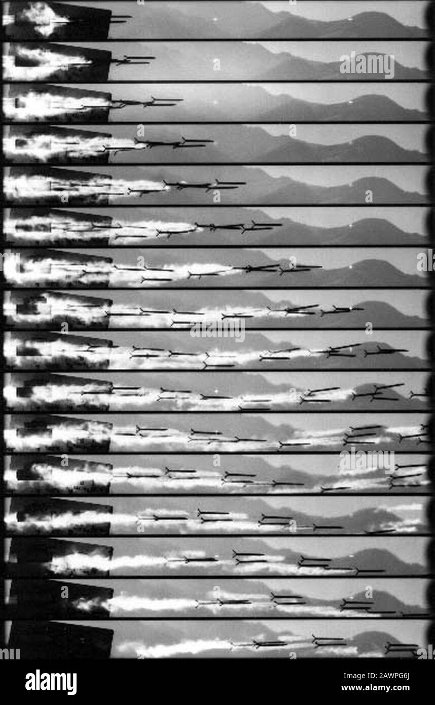 Folding-Fin Aircraft Rocket launch at NOTS China Lake Stock Photo - Alamy