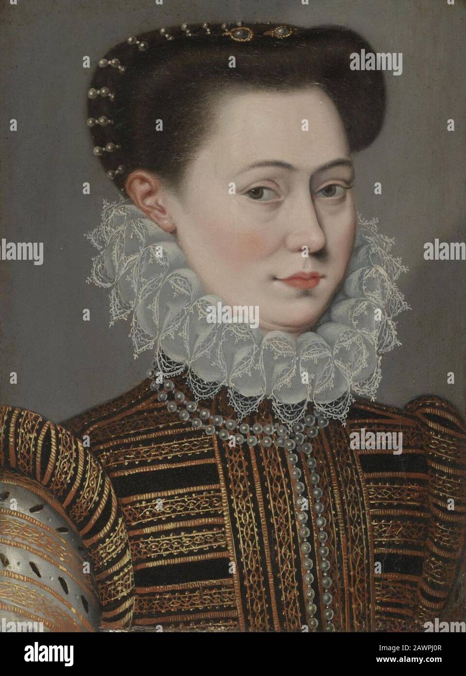 Follower of Frans Pourbus the Younger Portrait of a Lady Stock Photo ...