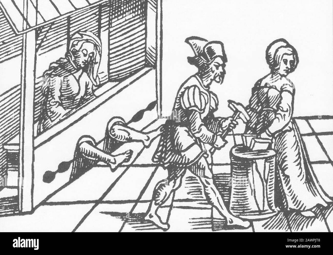 Folter von Hexen Stock Photo - Alamy