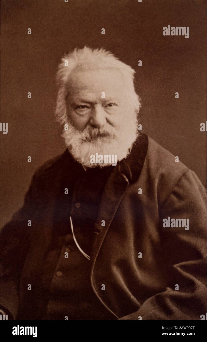 The french writer VICTOR HUGO ( Besançon 1802 - Paris 1885 ) , photo by ...