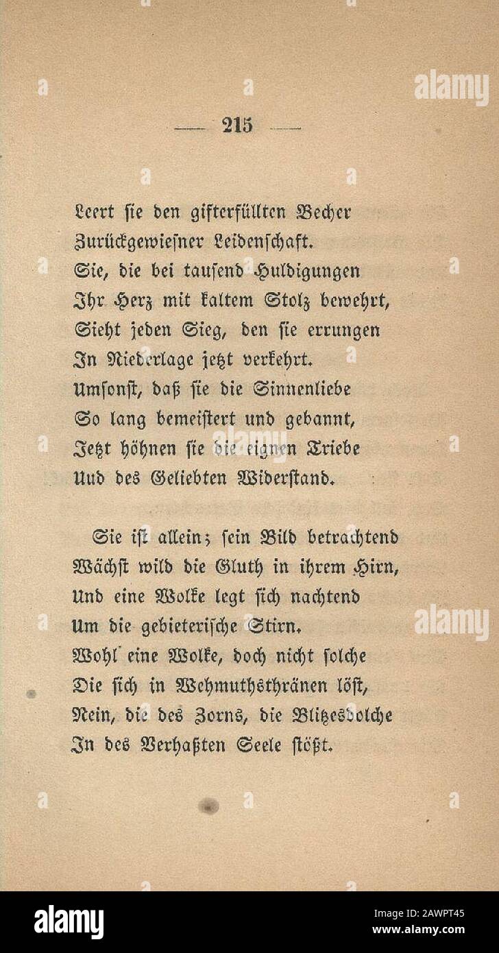 Fontane Gedichte 1851 215 Stock Photo - Alamy