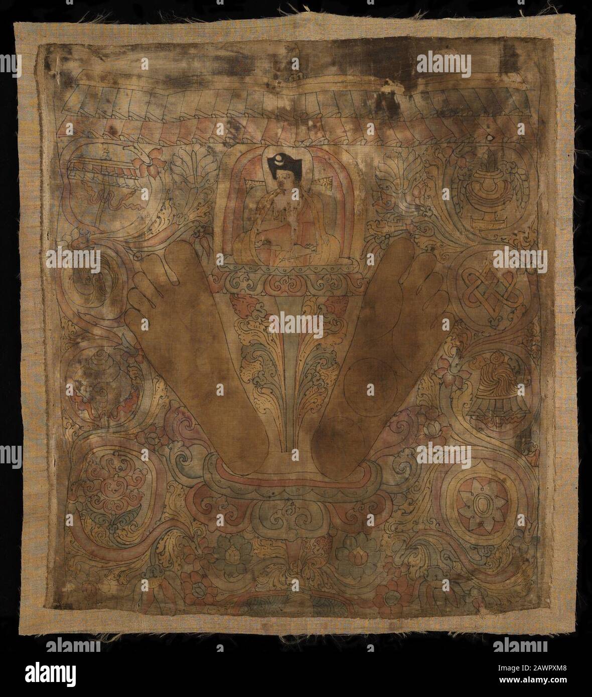 Footprints of the Third Karmapa, Rangjung Dorje (1284-1339) together ...