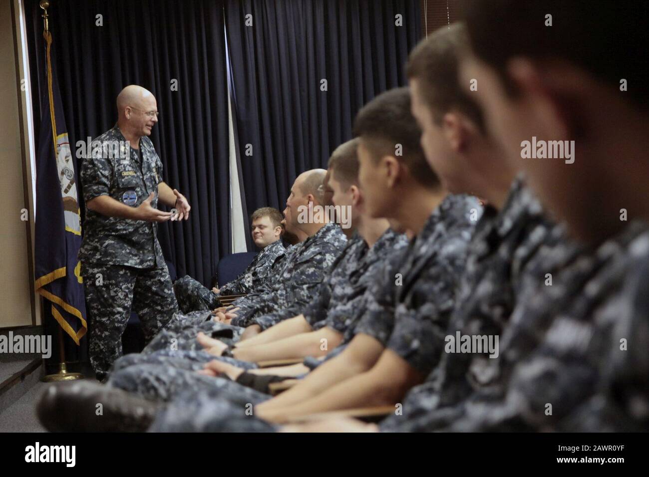 FORCM Caldwell speaks at Naval Base Point Loma. (8243542749 Stock Photo ...