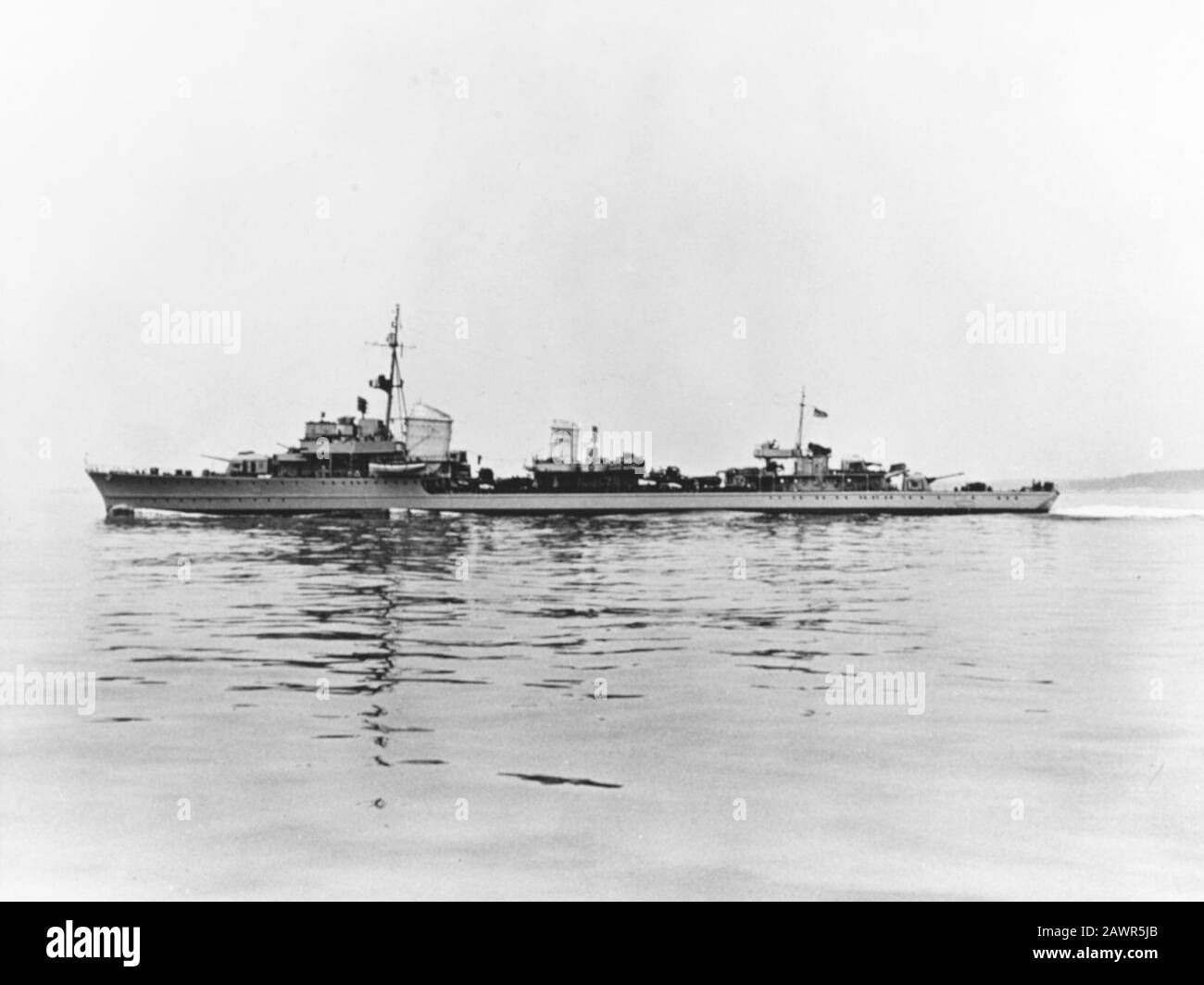 Former German destroyer Z39 underway off Boston on 22 August 1945 Stock ...