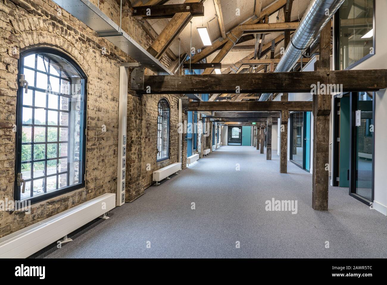 Interior of a former restored factory Stock Photo - Alamy