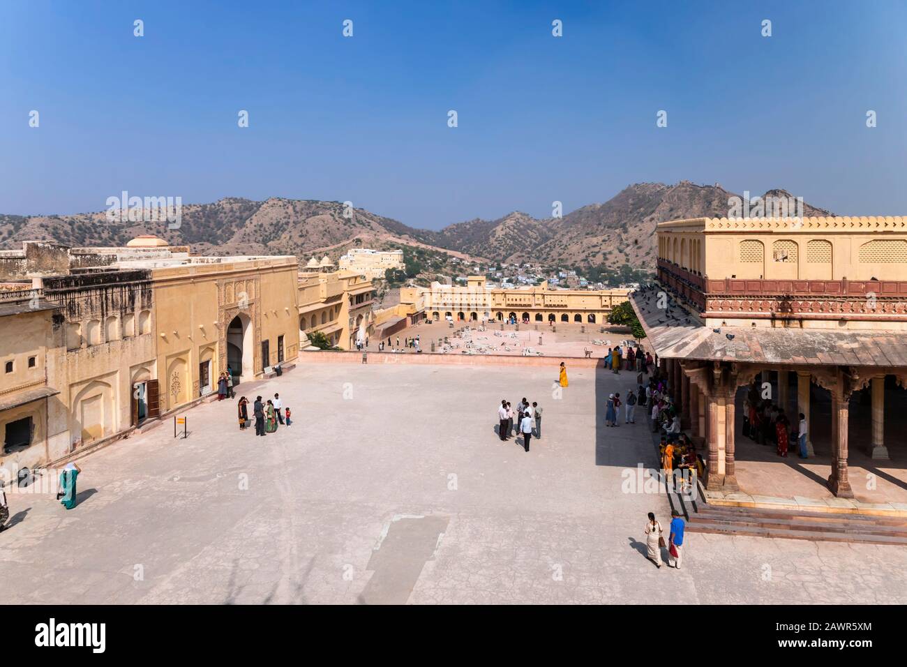 Palace of Amber Fort, also Amer Fort, suburb of Jaipur, Rajasthan ...
