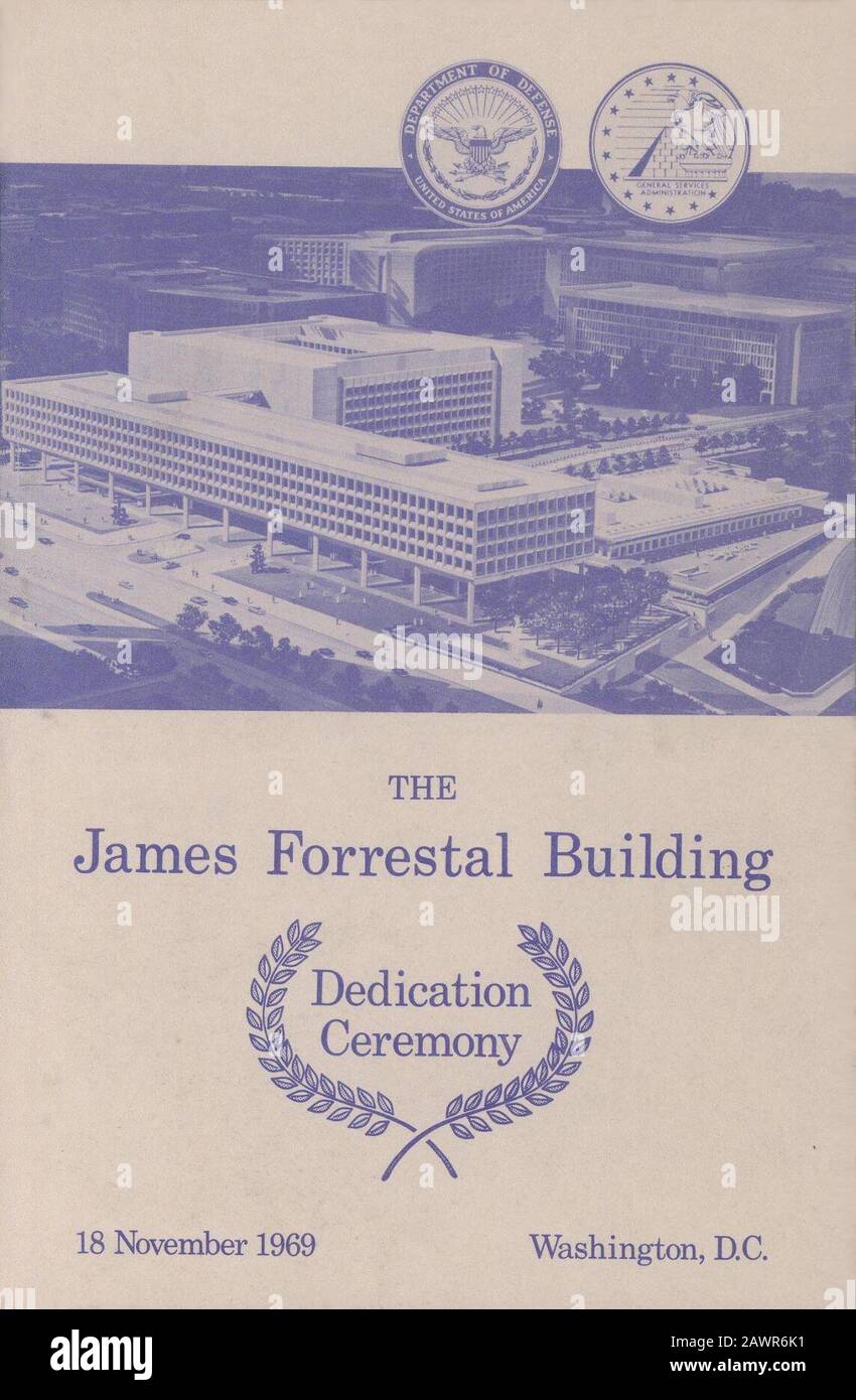 Forrestal Building Dedication Program 01 Stock Photo - Alamy