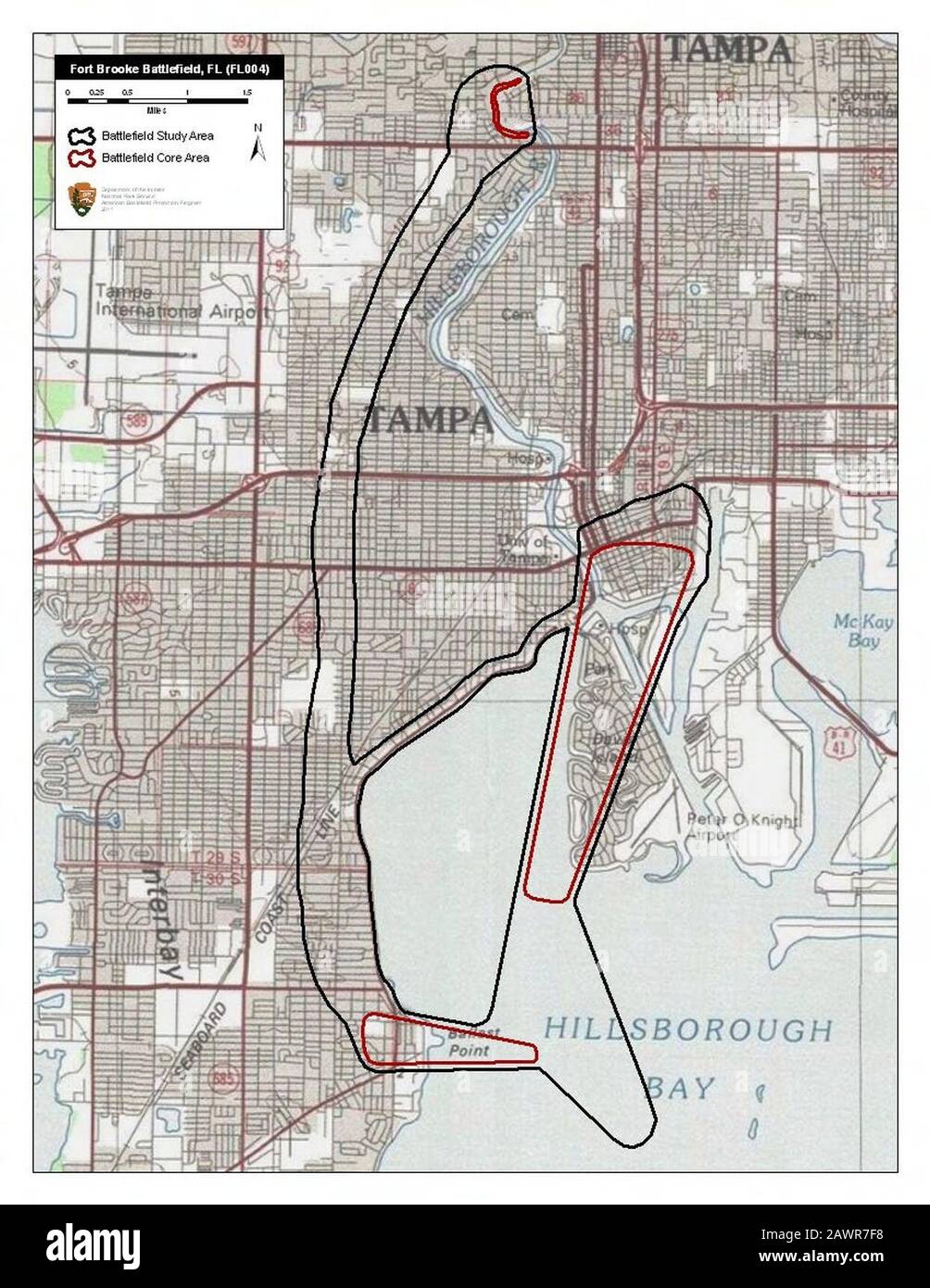 Fort Brooke Battlefield Florida Stock Photo - Alamy