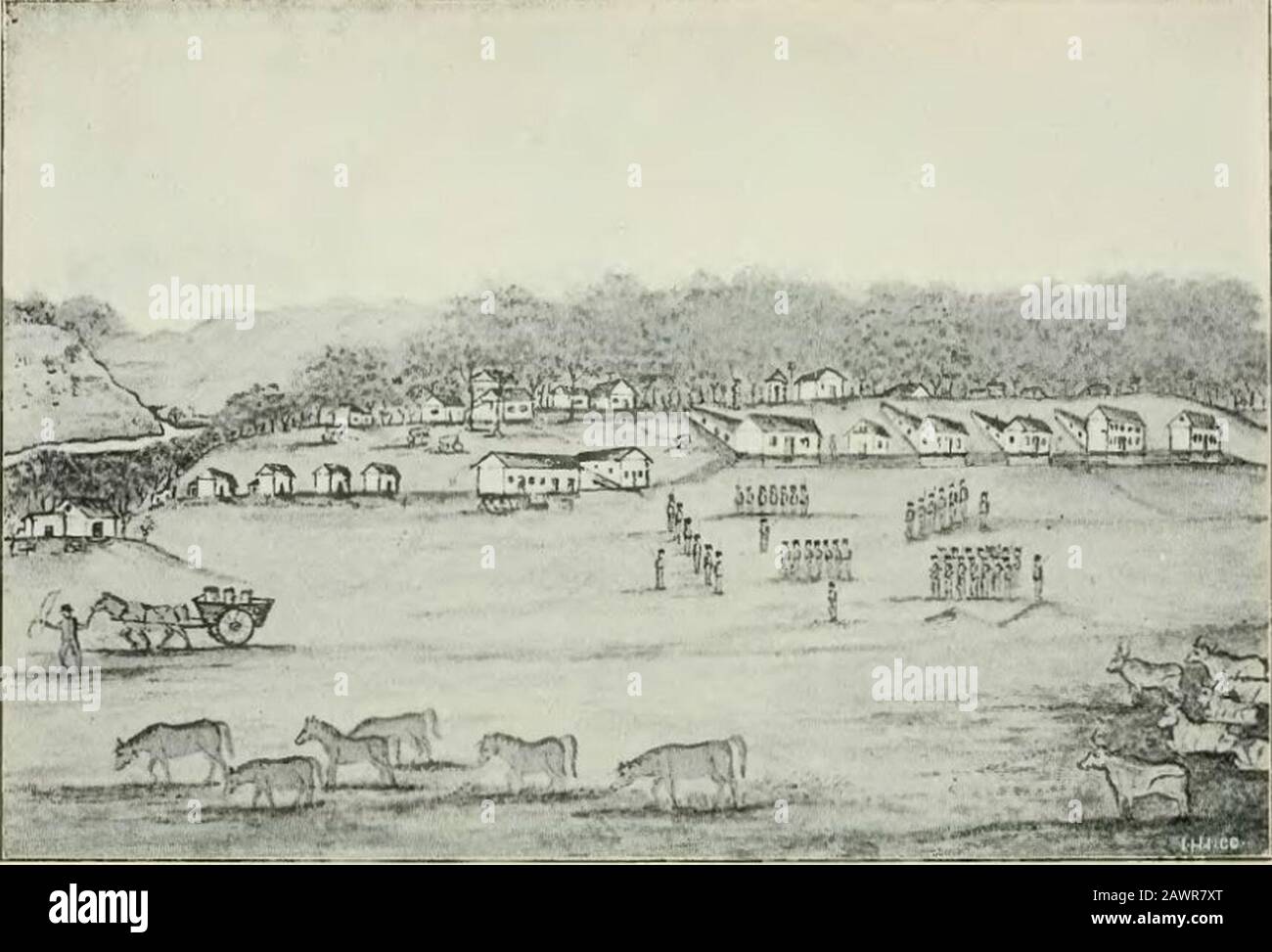 Fort Dodge, established in 1850 - History of Iowa Stock Photo - Alamy