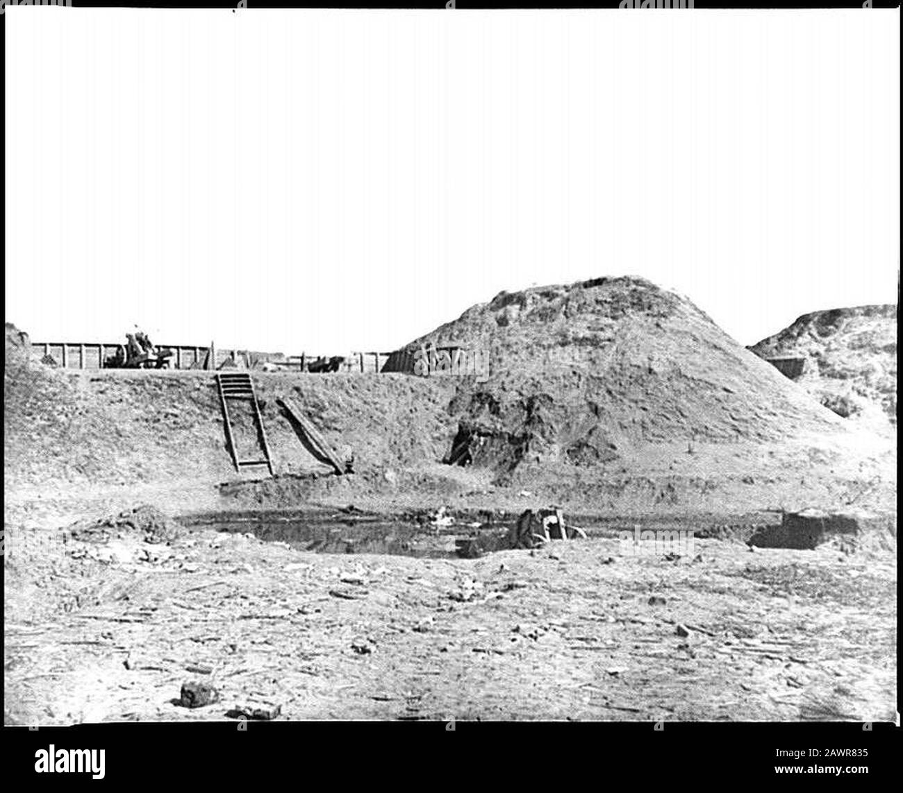 Fort Fisher, N.C. Interior view of transverse and magazine on the land ...